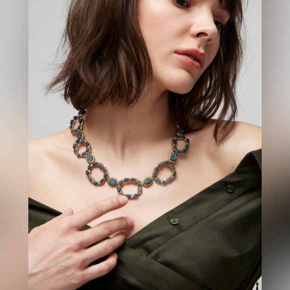 White House Black Market | Jewelry | Whbm Gold Tone And Blue ...